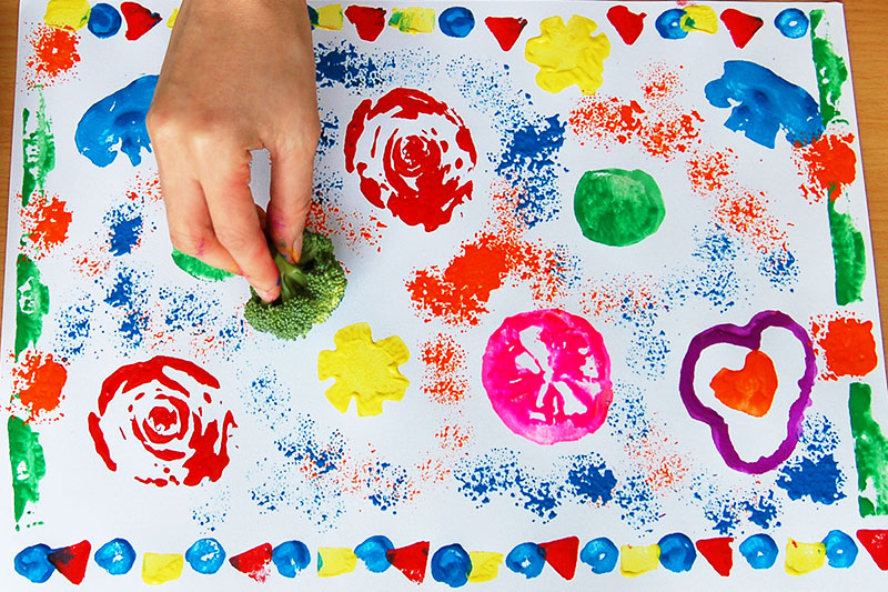 Fruit And Vegetable Prints Kids Crafts Fun Craft Ideas