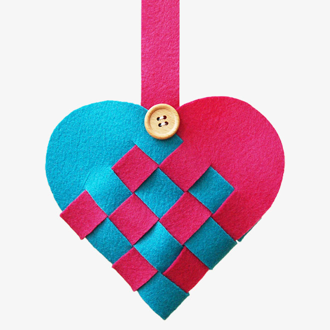 Woven Heart Basket Template