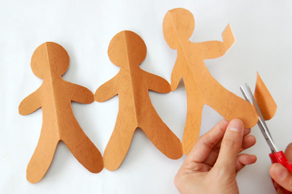 Paper Gingerbread Man Chain Kids Crafts Fun Craft Ideas 