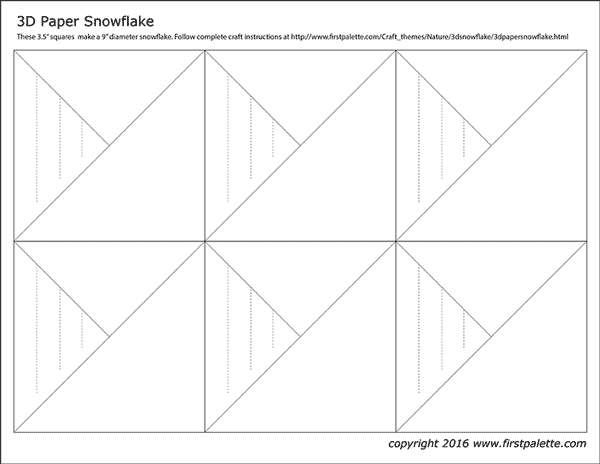 Printable Snowflake Pattern Printable 3d Snowflake Template Classles 