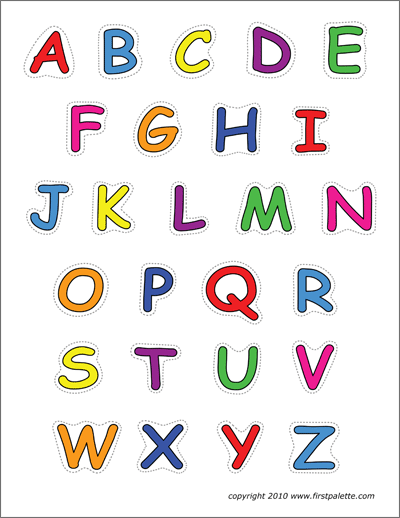Free Printable Upper Case Alphabet Template