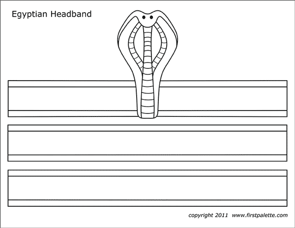 Egyptian Headband Templates Free Printable Templates Coloring Pages 